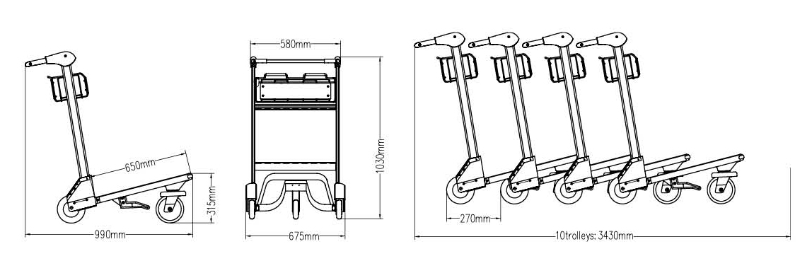 Air Port Shopping Cart - Buy airport luggage trolley, airport luggage ...